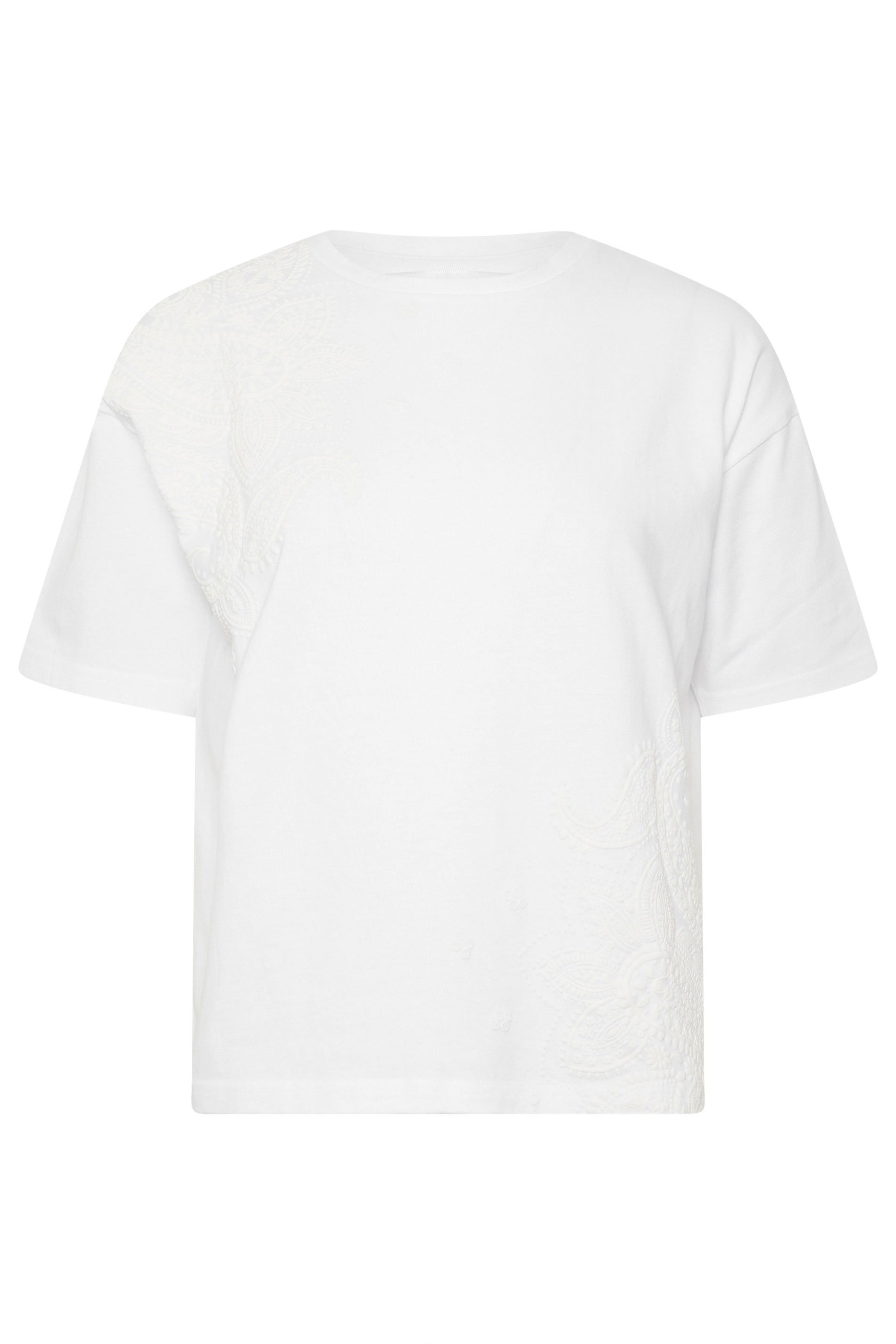 PixieGirl Petite Women's White Paisley T-Shirt | PixieGirl