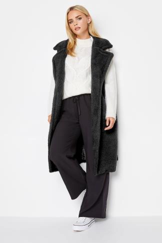 PixieGirl Black Teddy Longline Gilet | PixieGirl